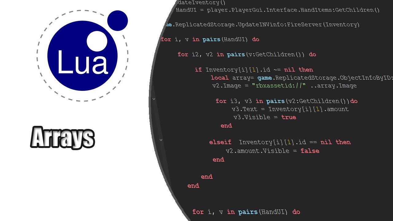 Lua Scripting Tutorial 2 Arrays Youtube
