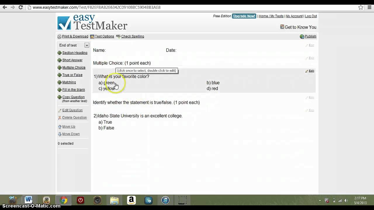 Easy Test Maker Youtube