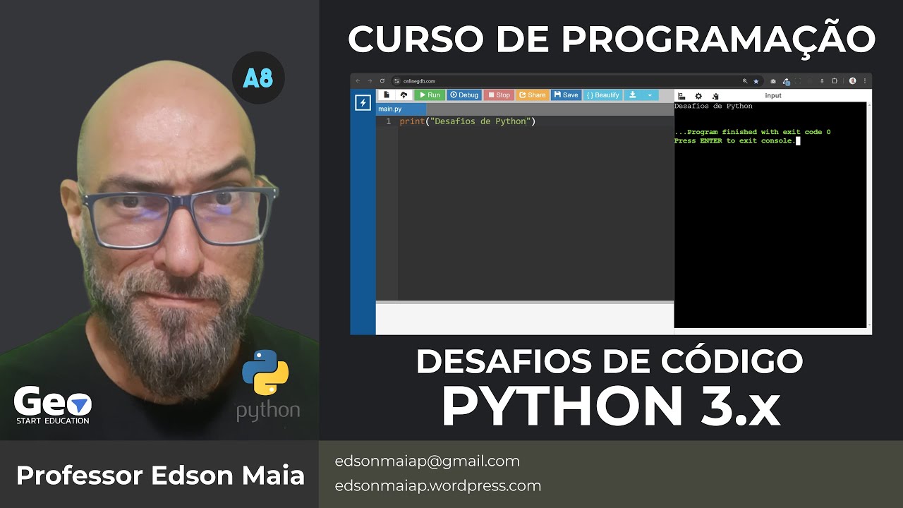 Curso De Programação Aula 08 Programando Em Python 3 Desafios