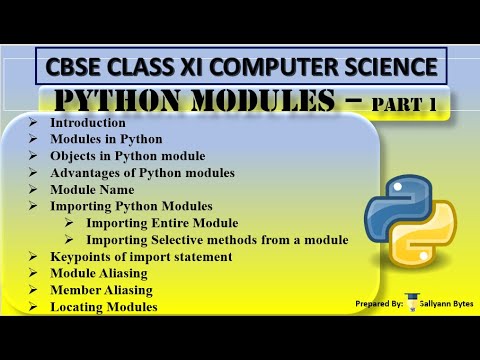 Python Modules Part 1 Cbse Class 11 Computer Science Python
