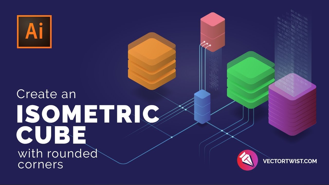 Illustrator 3d Cube With Rounded Corners Isometric Cube