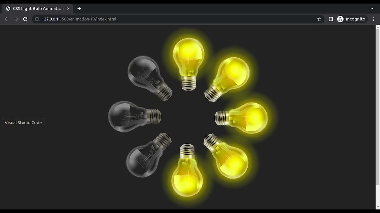 Light Bulb Animation Effects With Html Css Youtube