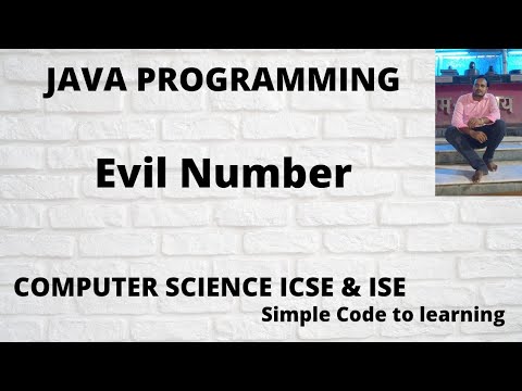 Evil Number In Java Java Program To Accept A Number And Check It Is