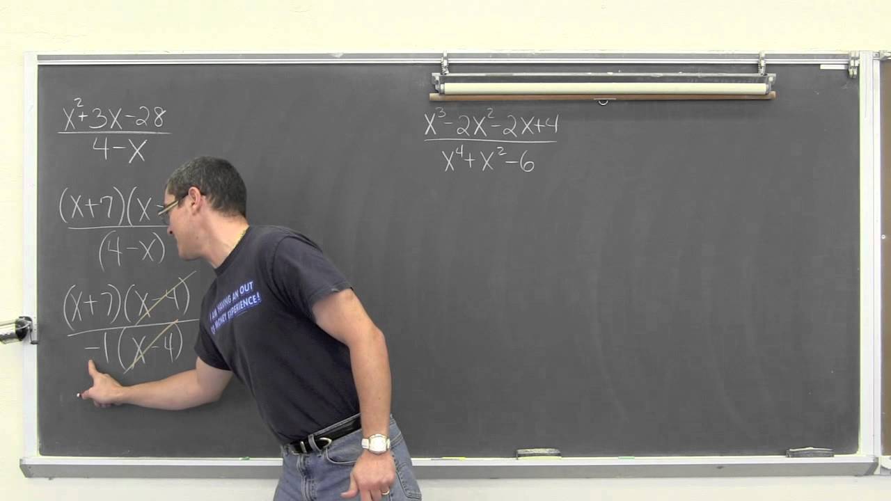 Rational Algebraic Expressions Simplified Youtube