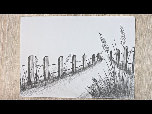 Landscape Drawing Easy Scenery Drawing Tutorial Videos For Kids