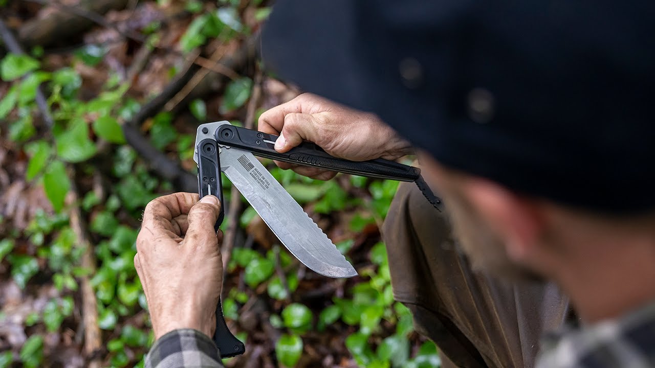 Gerber Doubledown Folding Machete Cuts Chops And Splits In Half The Space