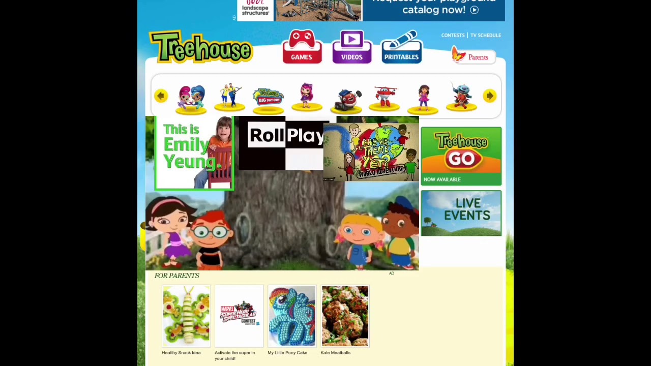 My Update On The Treehouse Tv Website From 2014 For Yaili Youtube