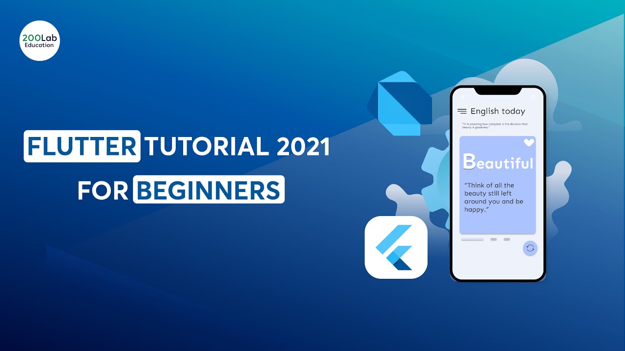 Flutter Tutorial 2021 For Beginners Introduction Flutter English Card