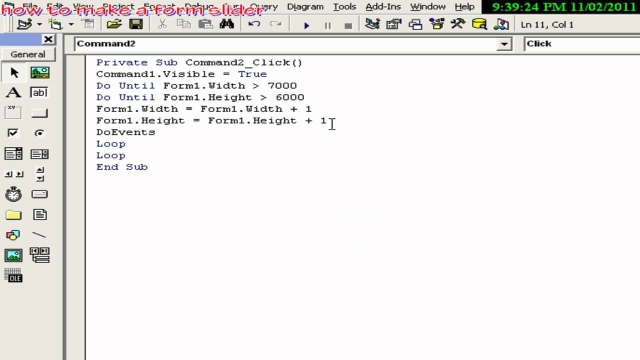 Visual Basic 6 0 Form Slider Youtube