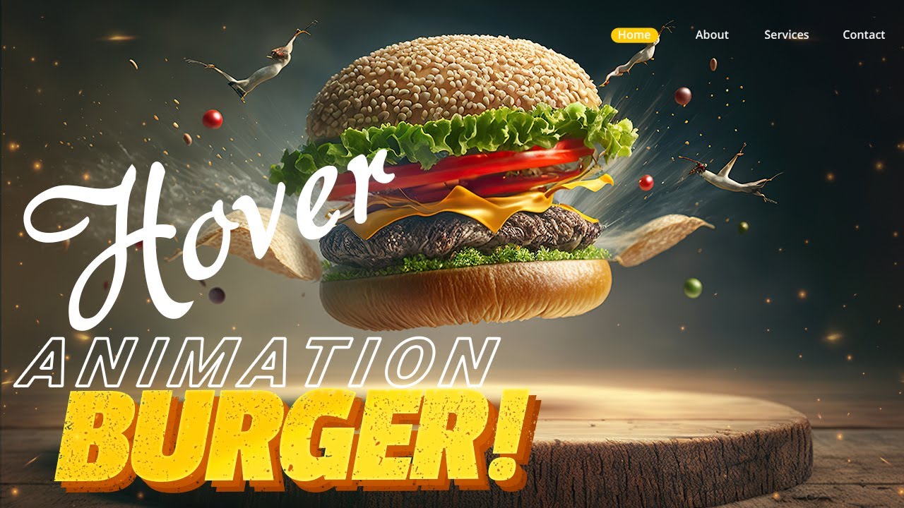 3d Animated Burger Ingredients Check With Hover Effects React Js