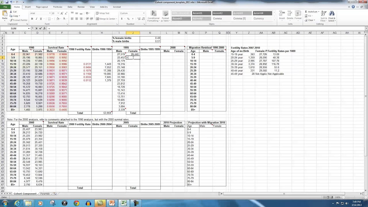 Cohort Component Model Tutorial Youtube