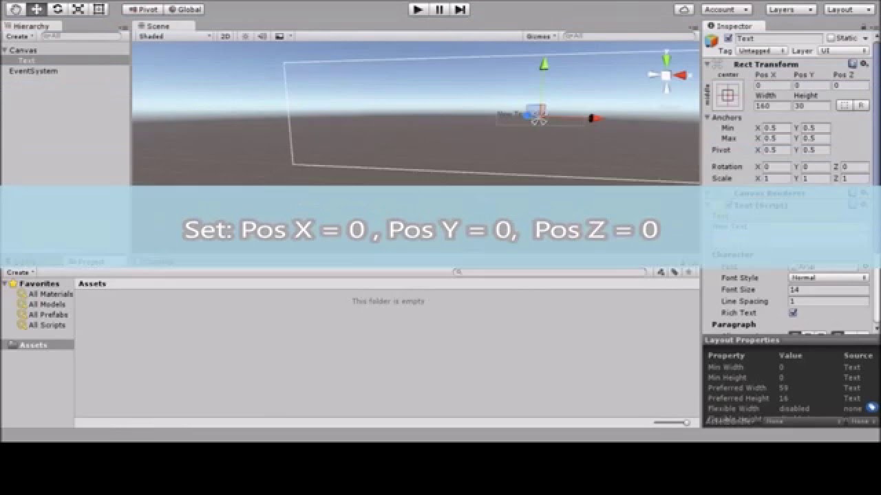 Unity Tutorial 1 Hello World Youtube
