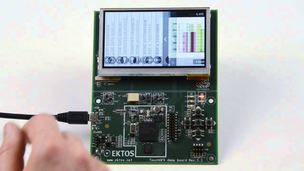 High End Gui On Touchgfx Demo Board Youtube
