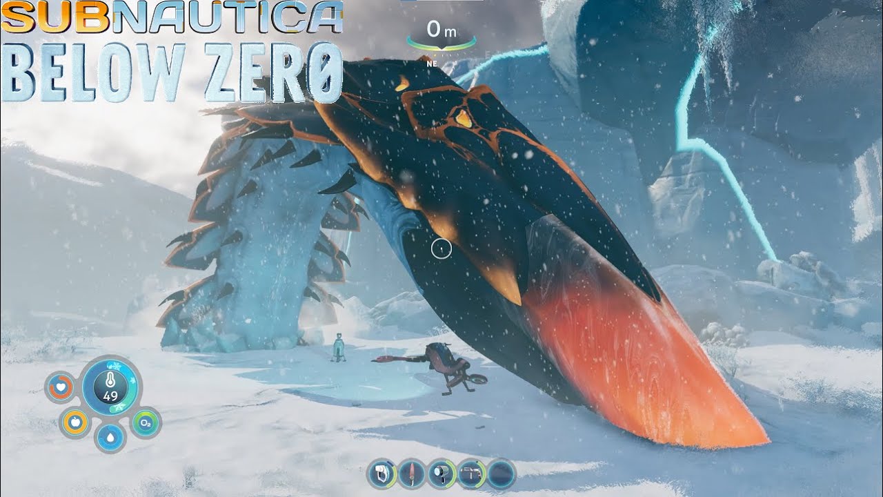 Subnautica Below Zero Ice Worm Attack Youtube