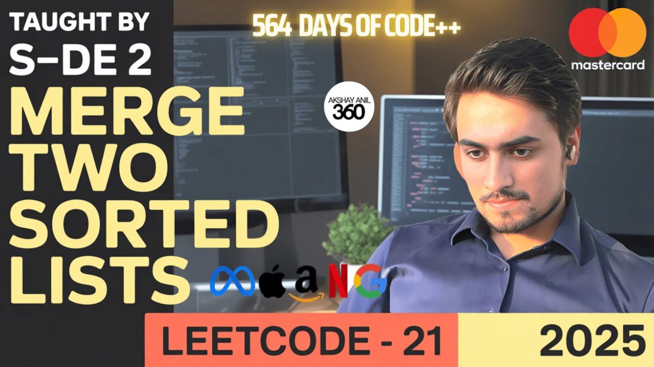 Merge Two Sorted Lists Leetcode 21 With Minheap Placement Series Ep