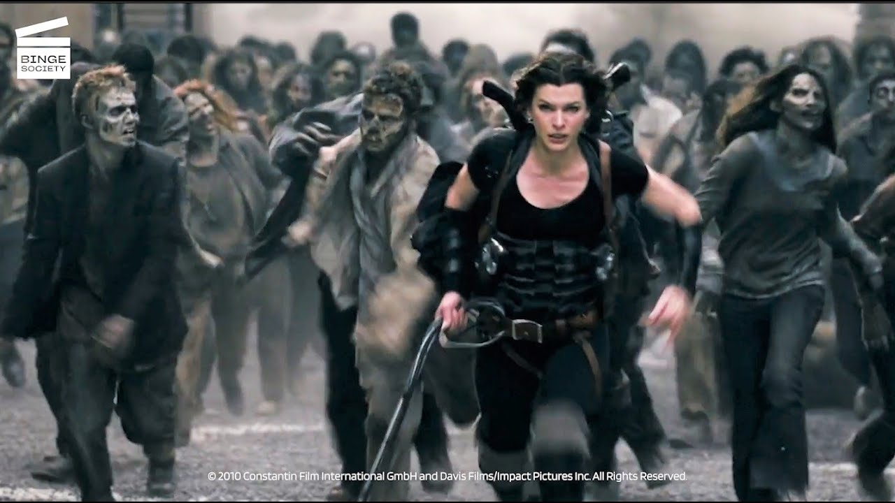 Resident Evil Afterlife Rooftop Zombies Attack Hd Clip Youtube