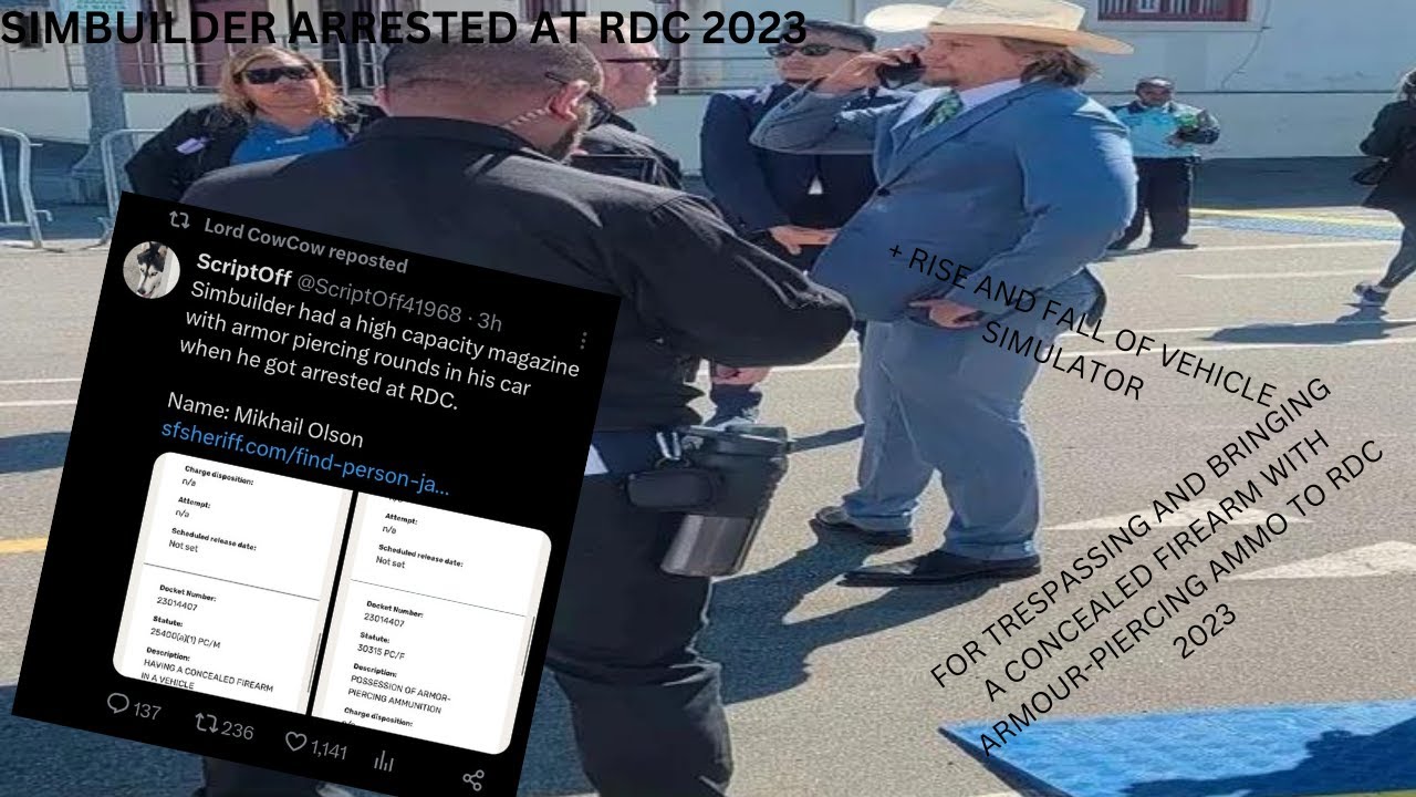 Simbuilder Arrested At Rdc 2023 Rise And Fall Of Vehicle Simulator