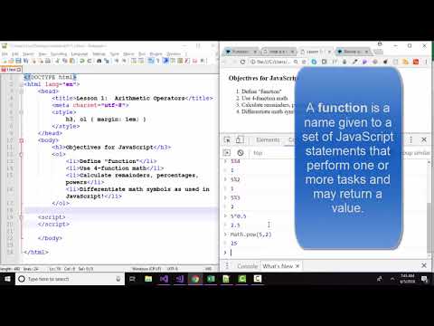 Math And Javascript Introduction To Basic Math Operators And Functions
