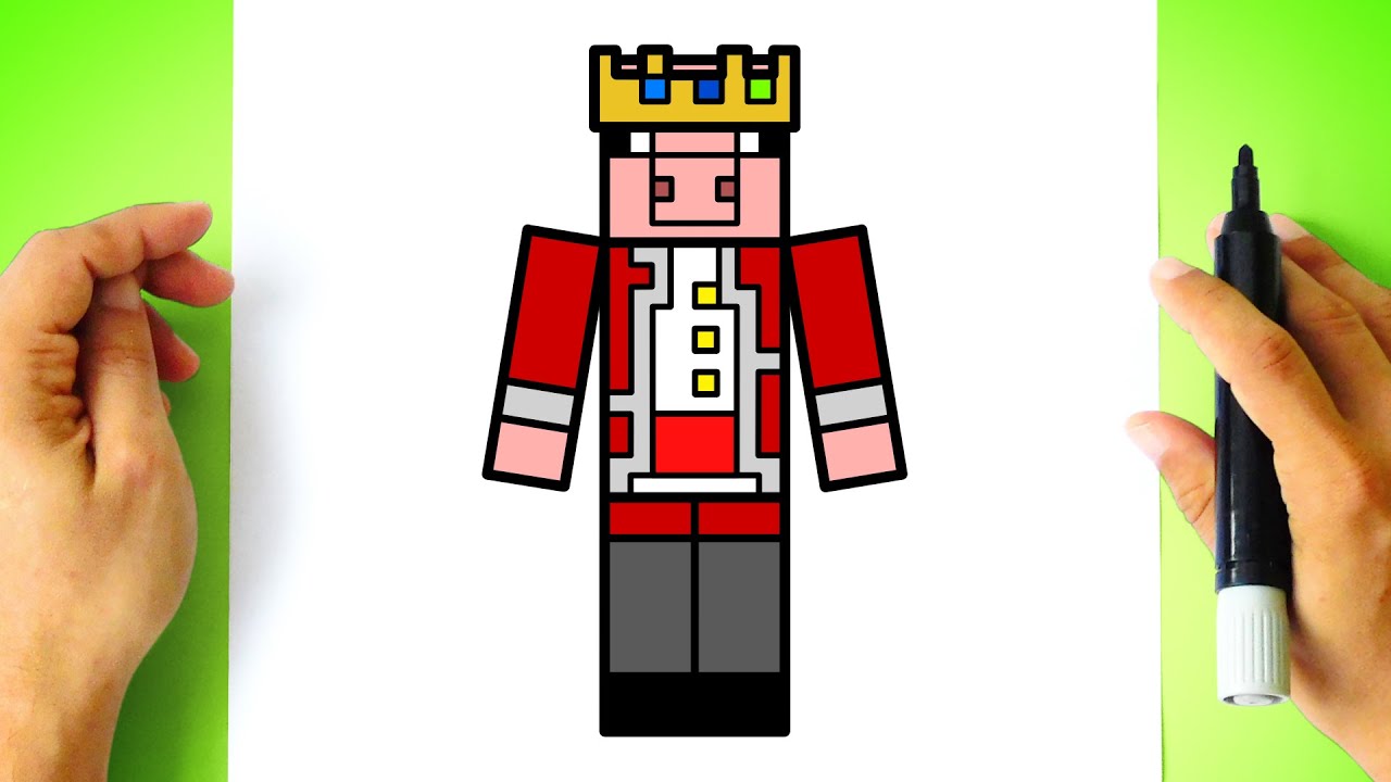 How To Draw Technoblade Minecraft Youtube