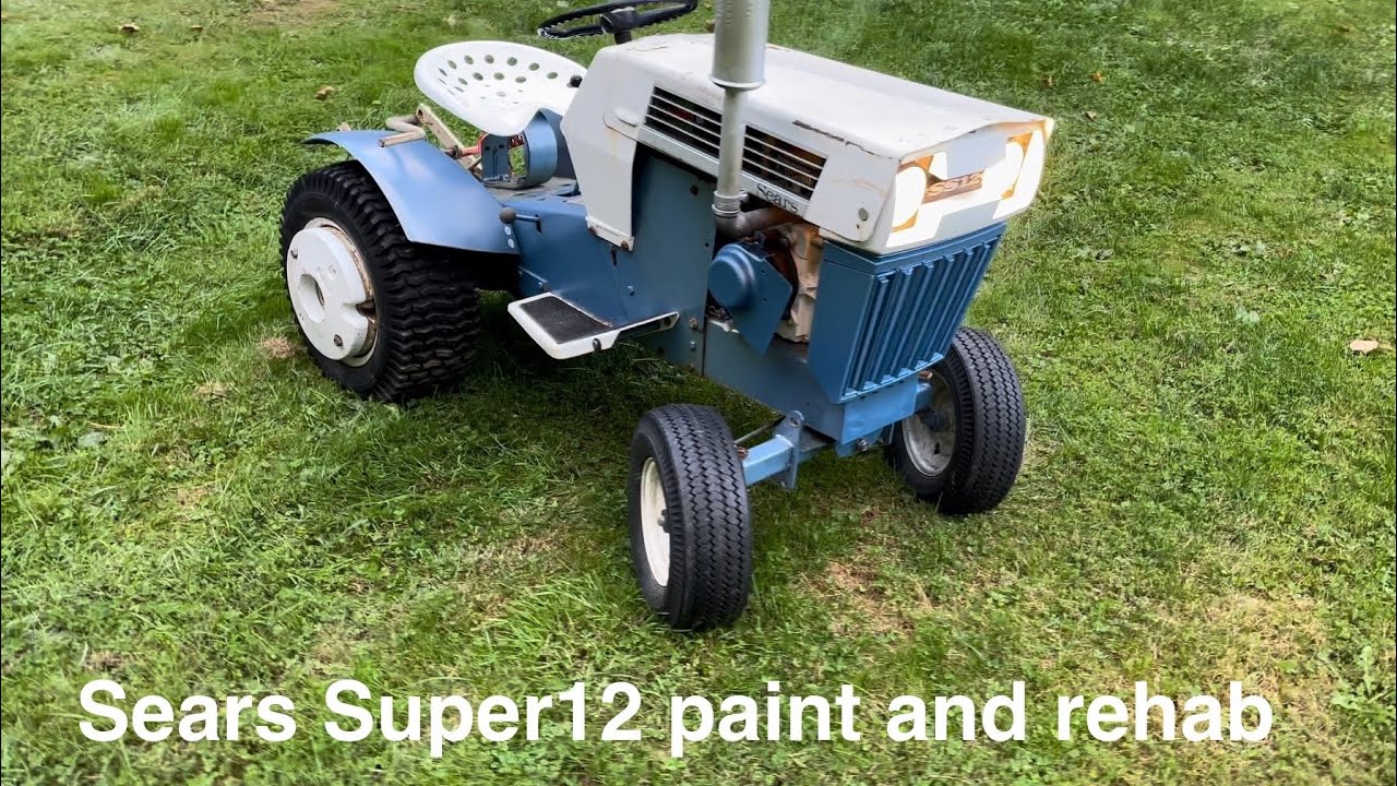 1967 Sears Super 12 Paint Work Wheel Weights 3 Point Hitch New Seat