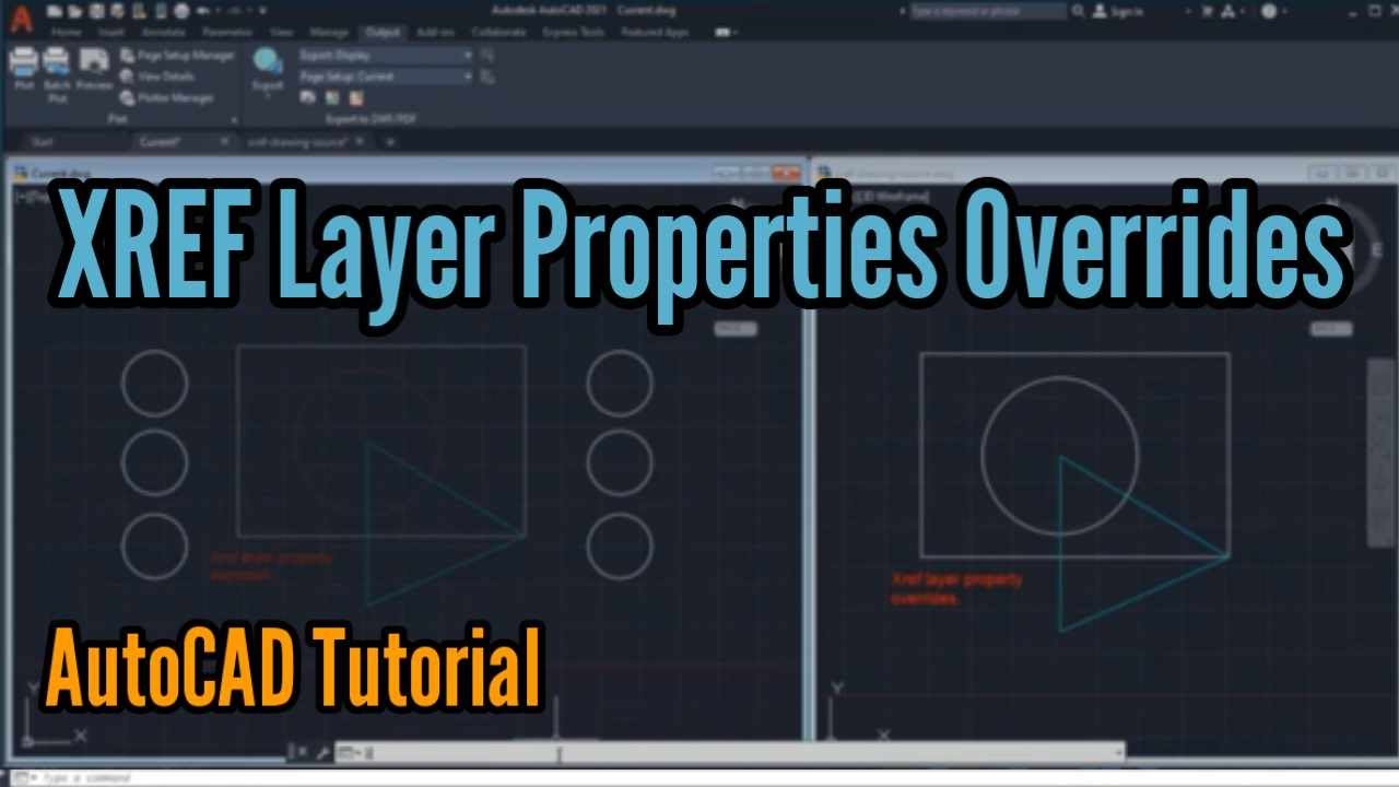 Xref Layer Properties Overrides Autocad Tutorial Youtube