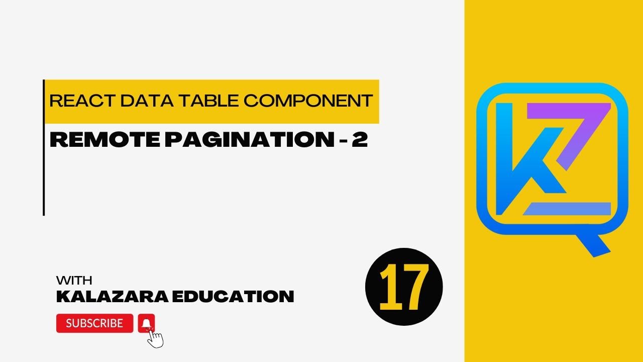 React Data Table Tutorial 17 Remote Pagination Part 2 Youtube