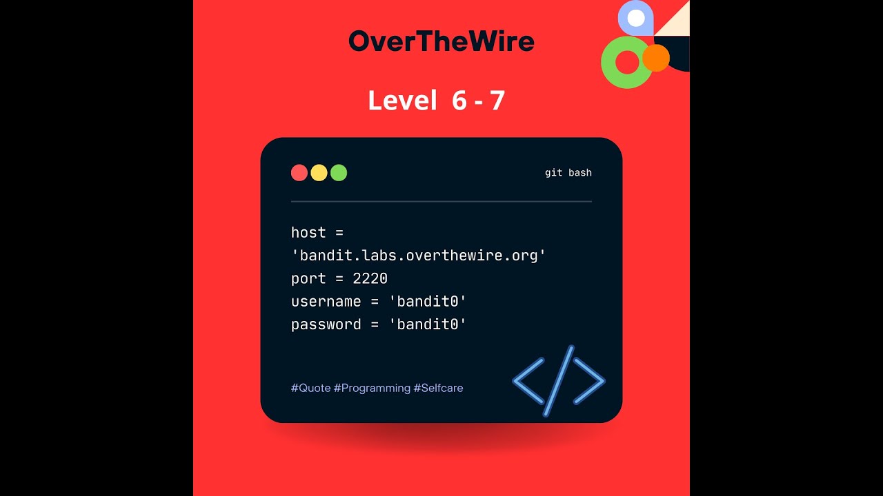 Overthewire Level 6 7 Youtube