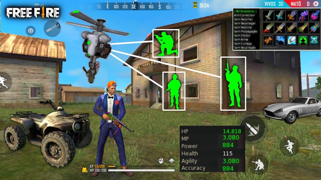 Encuentro Hacker Usando Nuevas Opciones Y Muchos Items En Free Fire