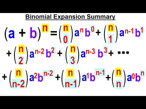 Algebra Ch 49 Binomial Theorem 11 Of 18 Binomial Expansion Summary