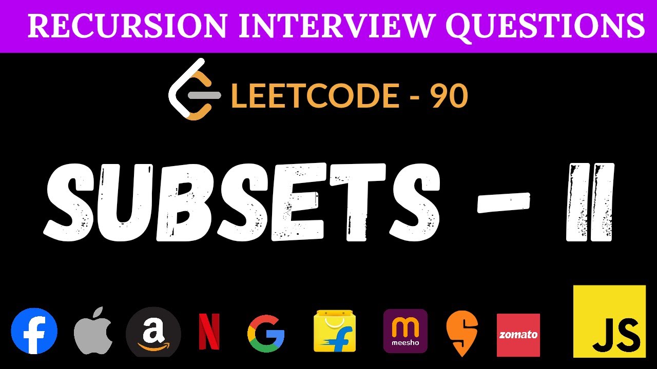 Leetcode 90 Subsets Ii Recursion Backtracking Javascript Solution