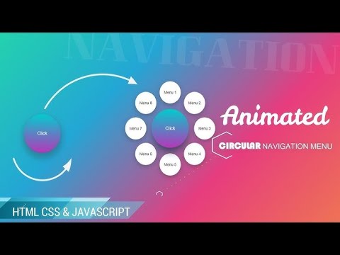 Draggable Circular Navigation Menu In Html Css Javascript Youtube