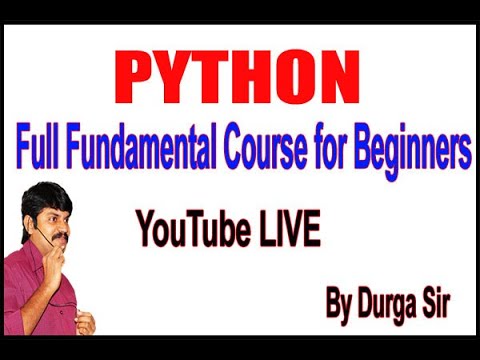 Learn Python Full Fundamental Course For Beginners By Durga Sir Youtube