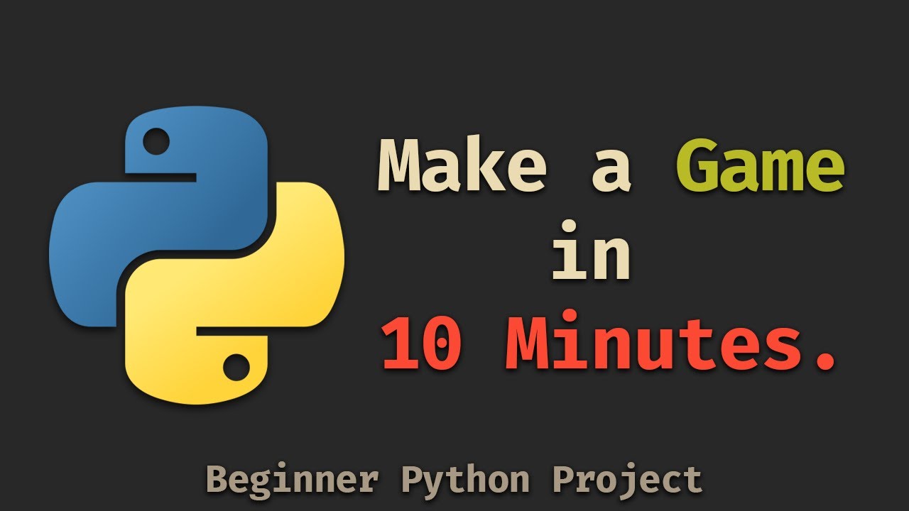 Make A Game In 10 Minutes Python Tutorial Youtube