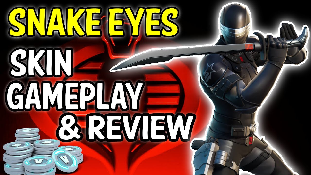 Snake Eyes Skin Gameplay Review Fortnite Pickup Or Pass Gi Joe