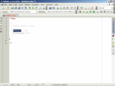 Phpedit Phpdocumentor Tutorial Youtube