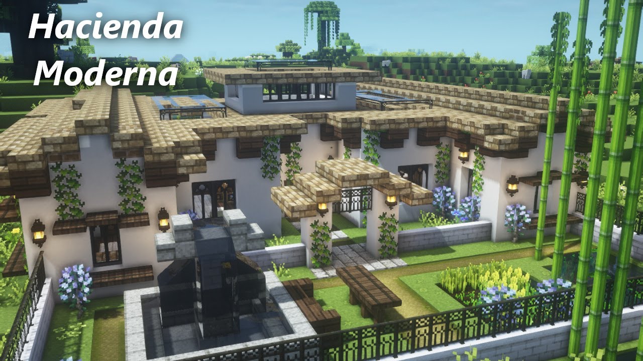 Cómo Hacer Una Hacienda En Minecraft Versión Moderna Youtube