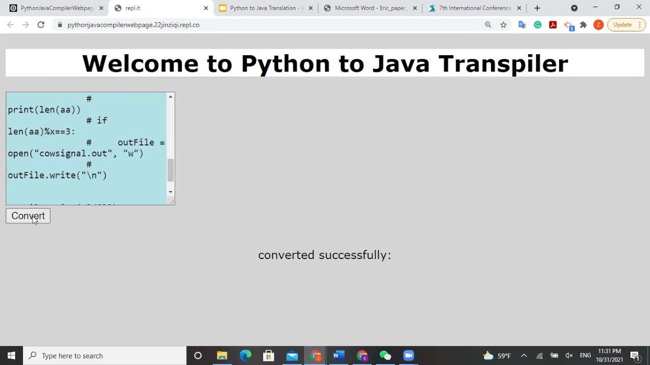 Python To Java Converter Youtube