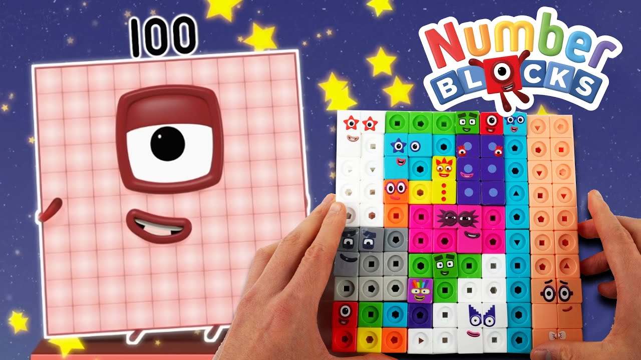 Numberblock 100 Assembled Like Tetris Arrange 15 Numberblocks To Make
