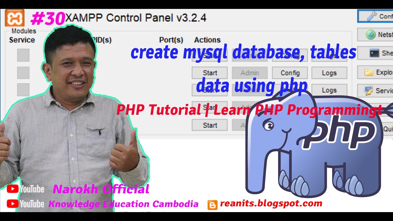 Create Mysql Database Tables And Insert Data Using Php Youtube