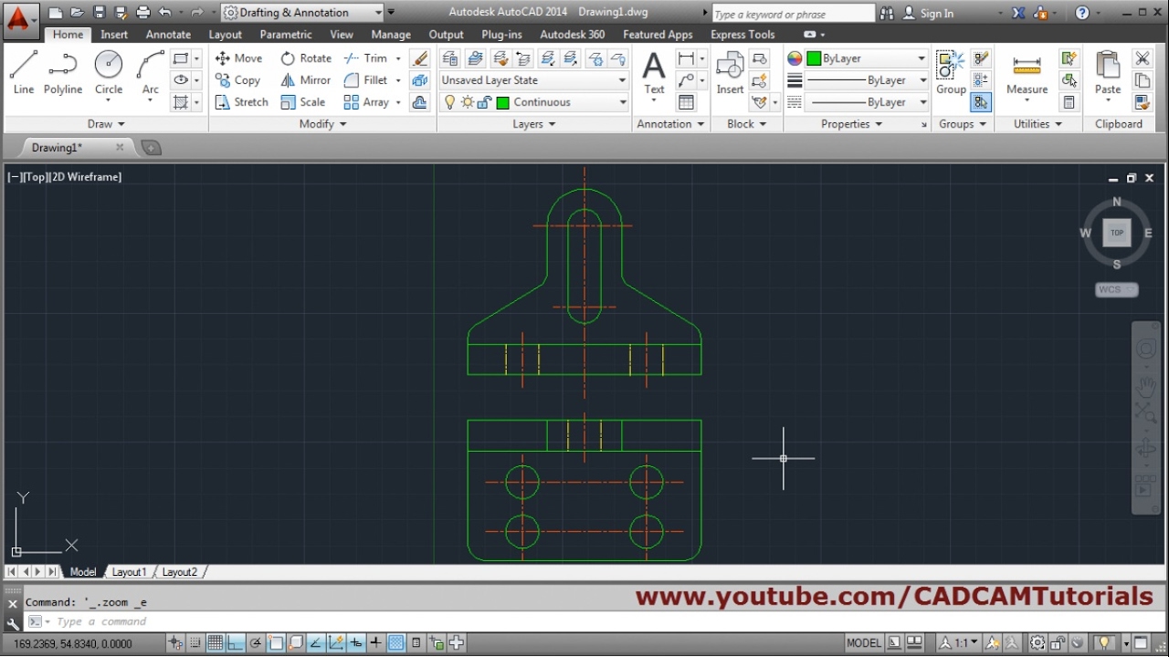 Autocad Tutorial For Mechanical Engineering Youtube