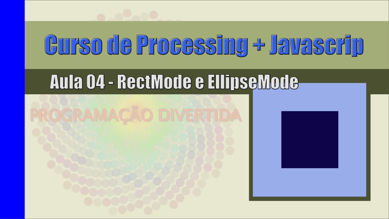 Processing Javascript Aula 04 Rectmode E Ellipsemode Youtube