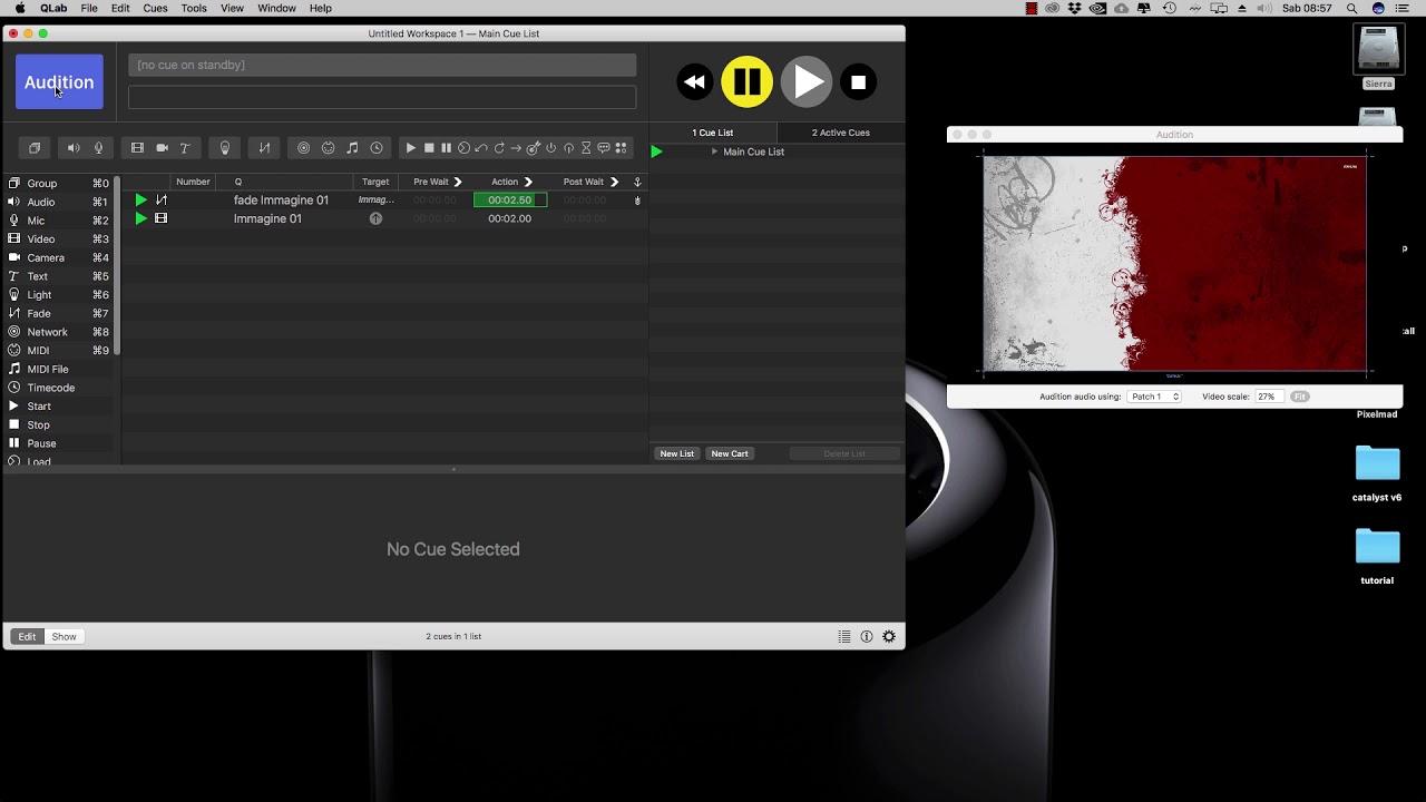 Qlab 4 Cue Fade Youtube