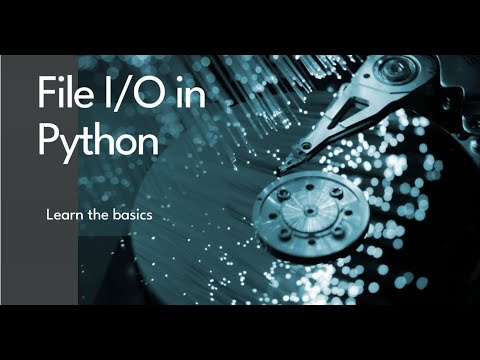 Week 11 File I O In Python Output Operations Youtube