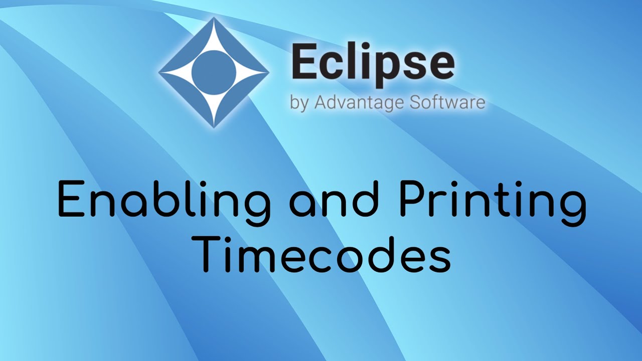 Enabling And Printing Timecodes Youtube