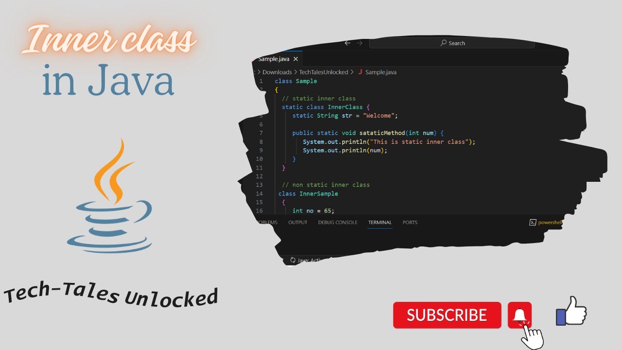 Inner Class Nested Class In Java Youtube