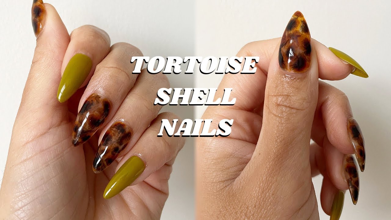 Easy Tortoise Shell Nail Art Tutorial How To Make Press On Nails