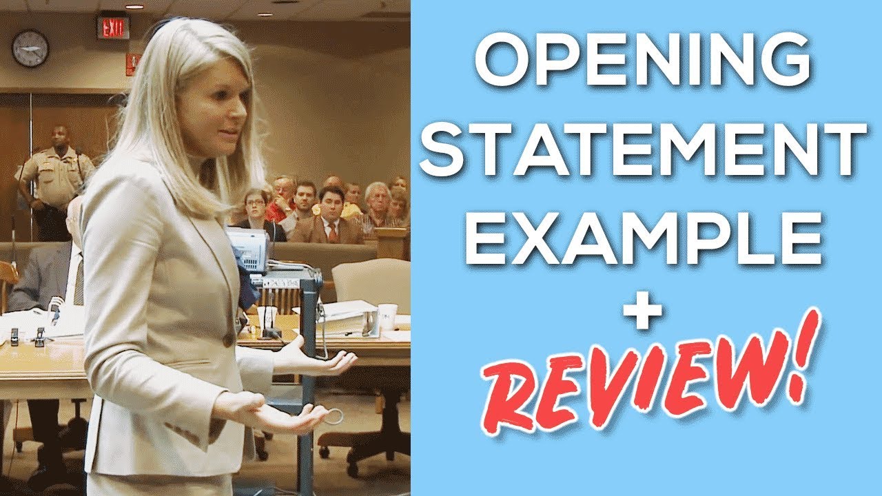 Opening Statement Format
