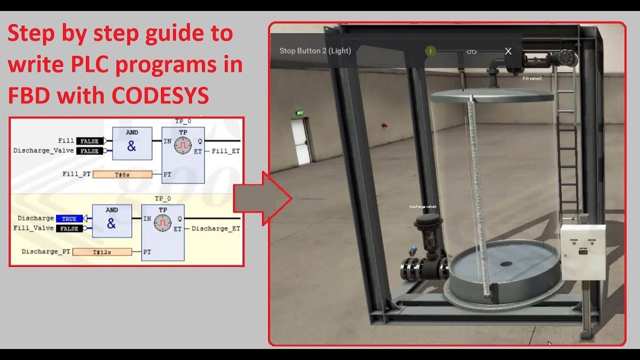 Step By Step Guide To Write Plc Programs In Fbd With Codesys Youtube