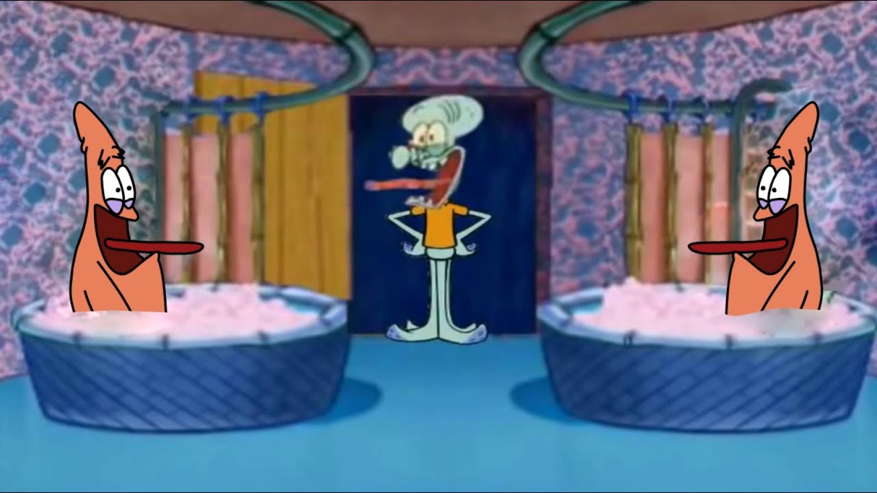 Squidward Interupt Patricks In Squidward S Bath Youtube