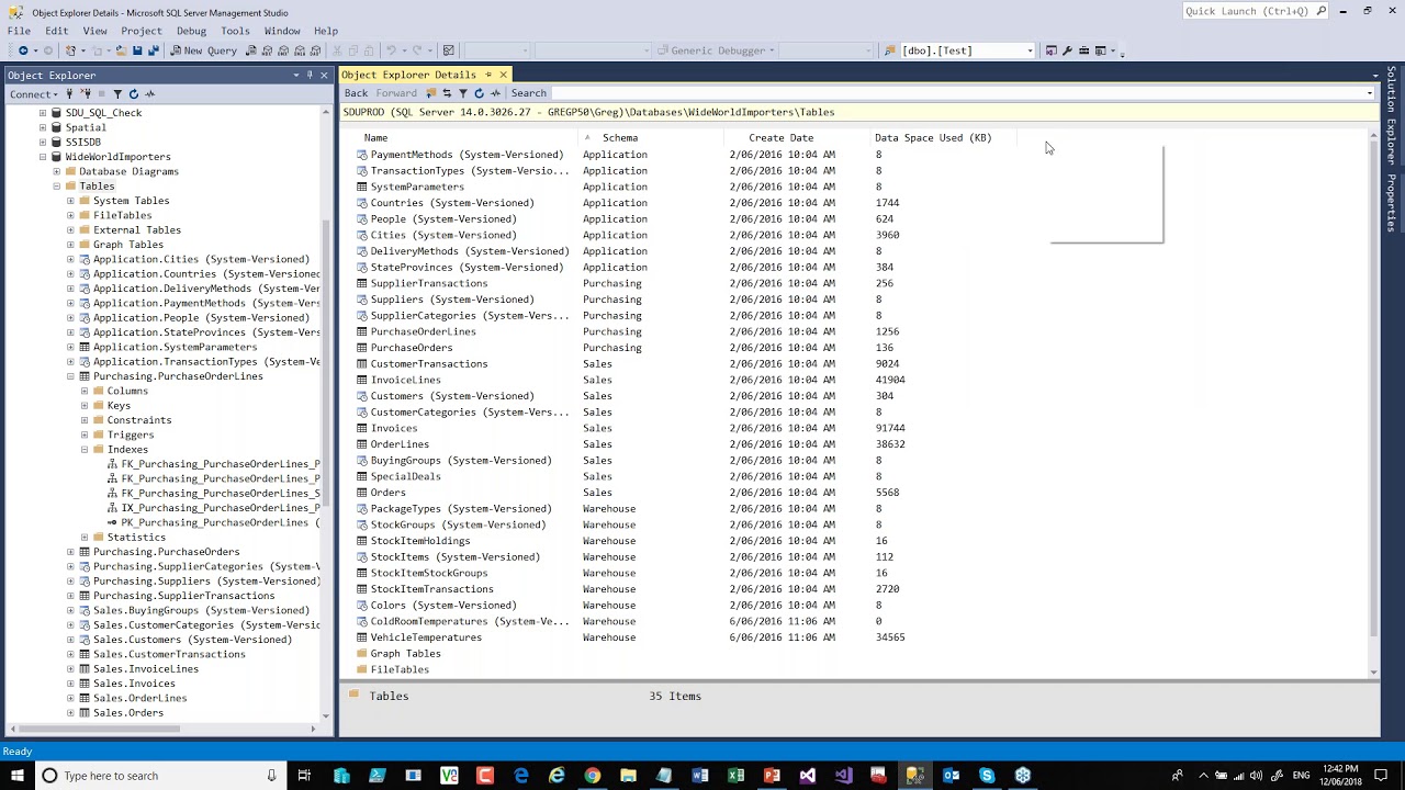 Using Sql Server Management Studio Table Designer To
